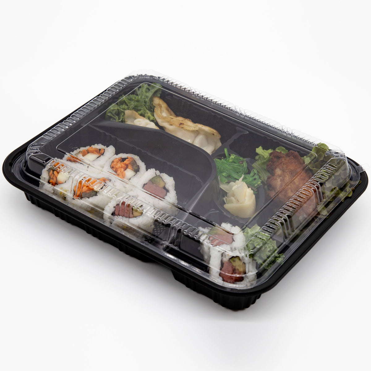 STI-306 5 Compartments PP Bento/Lunch Box Meal Prep Containers with Li ...