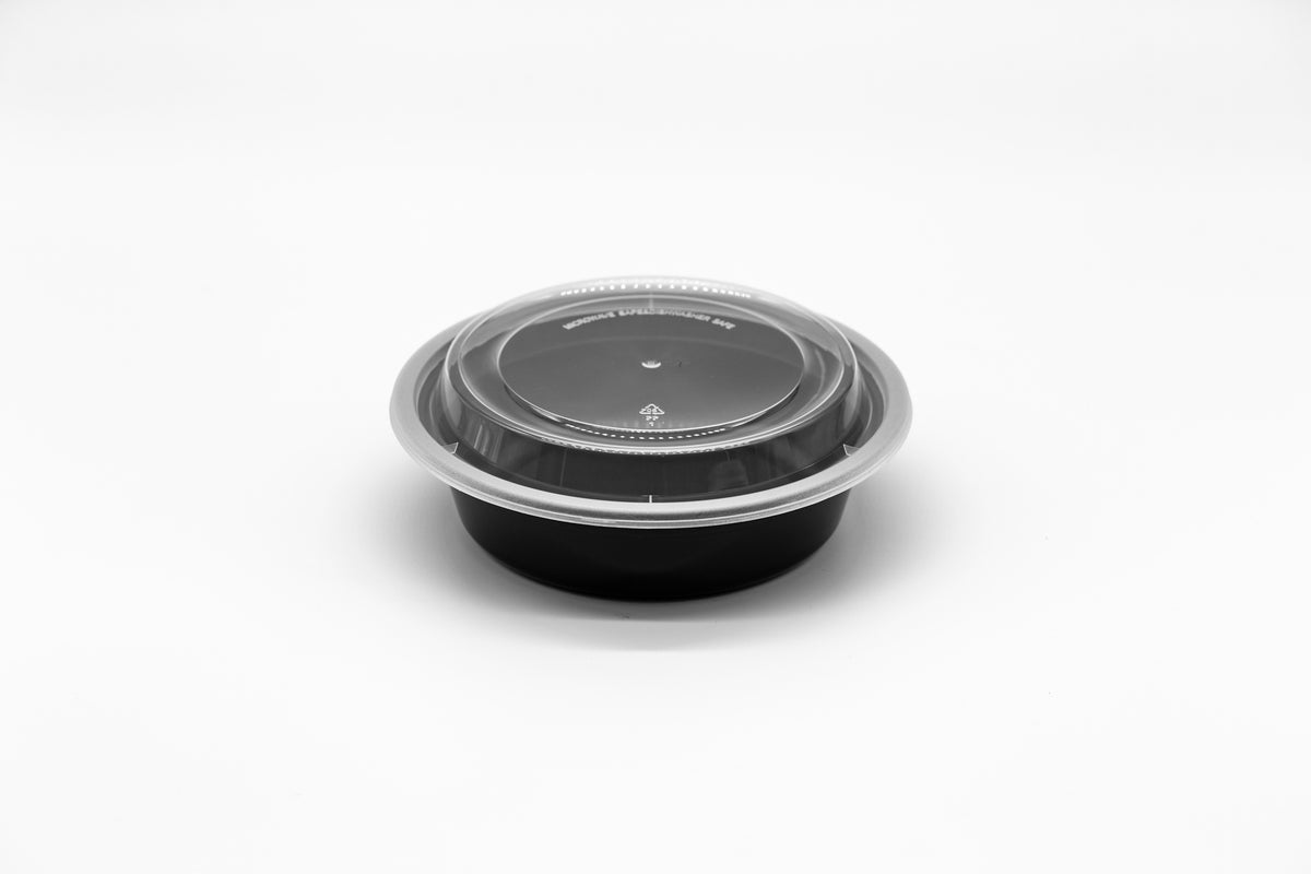 16oz Round Plastic Microwaveable Food Container 150 sets/cs – ST ...